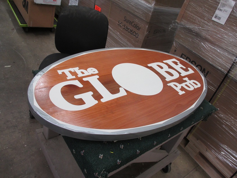 Systematic process of creating a redwood sandblasted sign